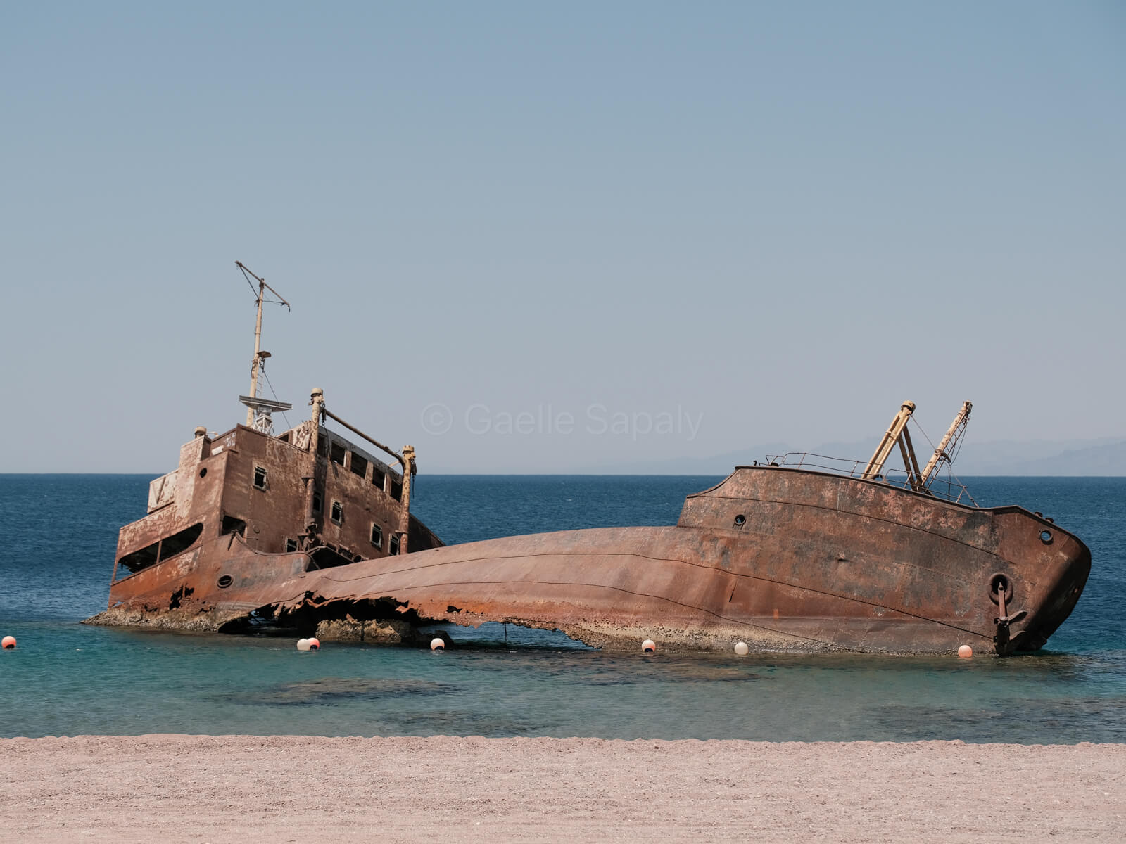 Georgios G wreck on the coast of Aqaba | Her Saudi Arabia Adventures